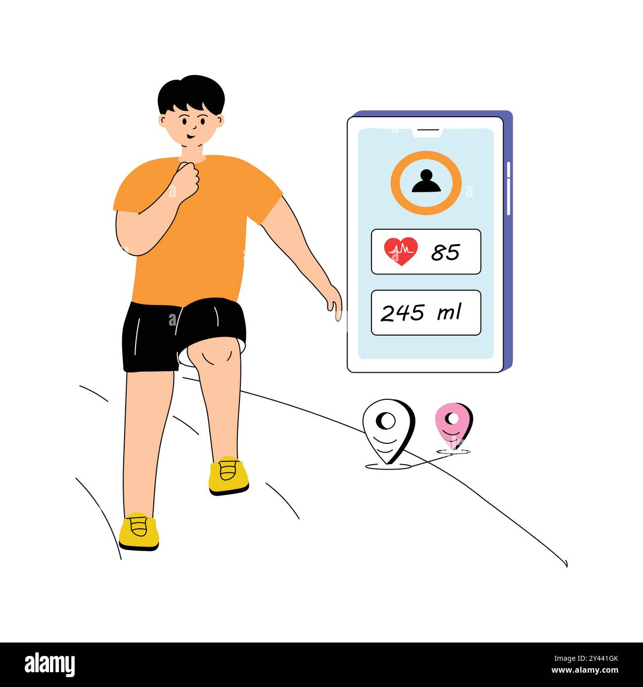 Gym tracker male Stock Vector Images - Alamy