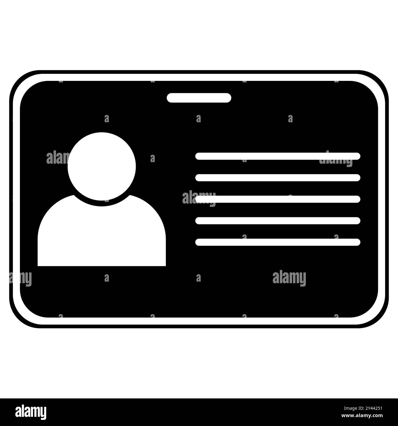 Identification card icon Vector Illustration template. ID card ...