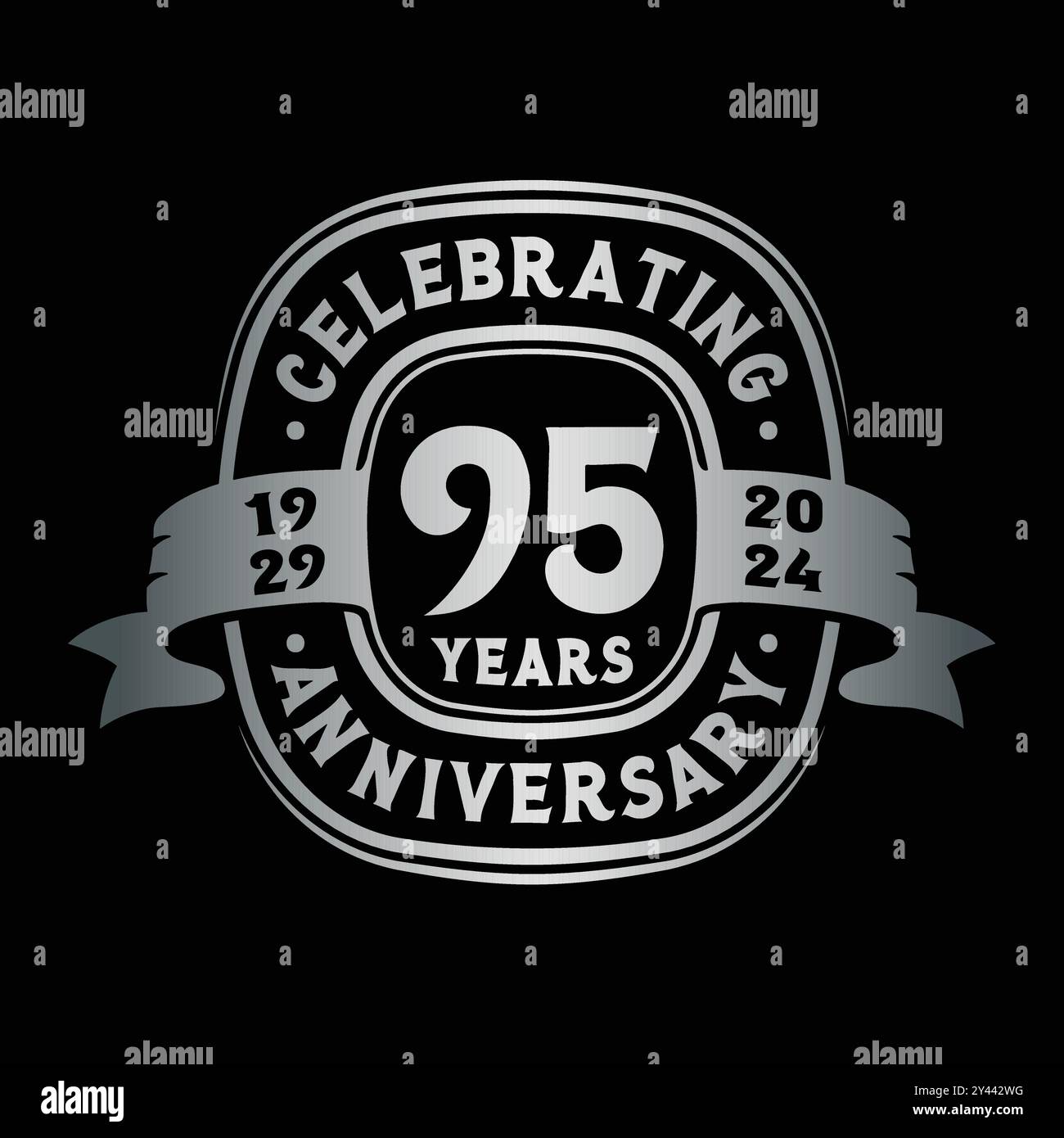 95th Anniversary Celebration Logo Design Template. 95th Anniversary ...