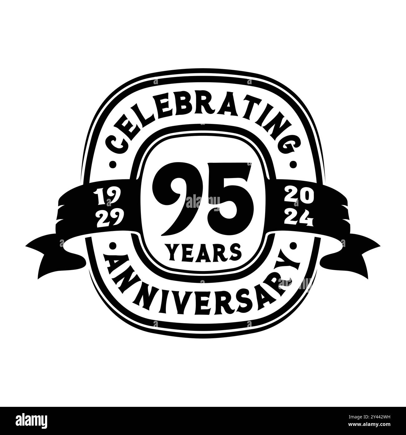 95th Anniversary Celebration Logo Design Template. 95th Anniversary ...