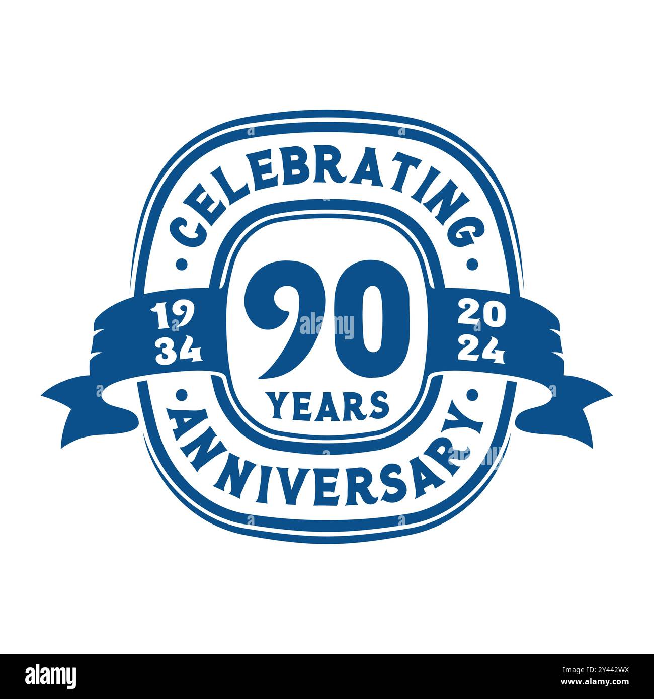 90th Anniversary Celebration Logo Design Template. 90th Anniversary ...