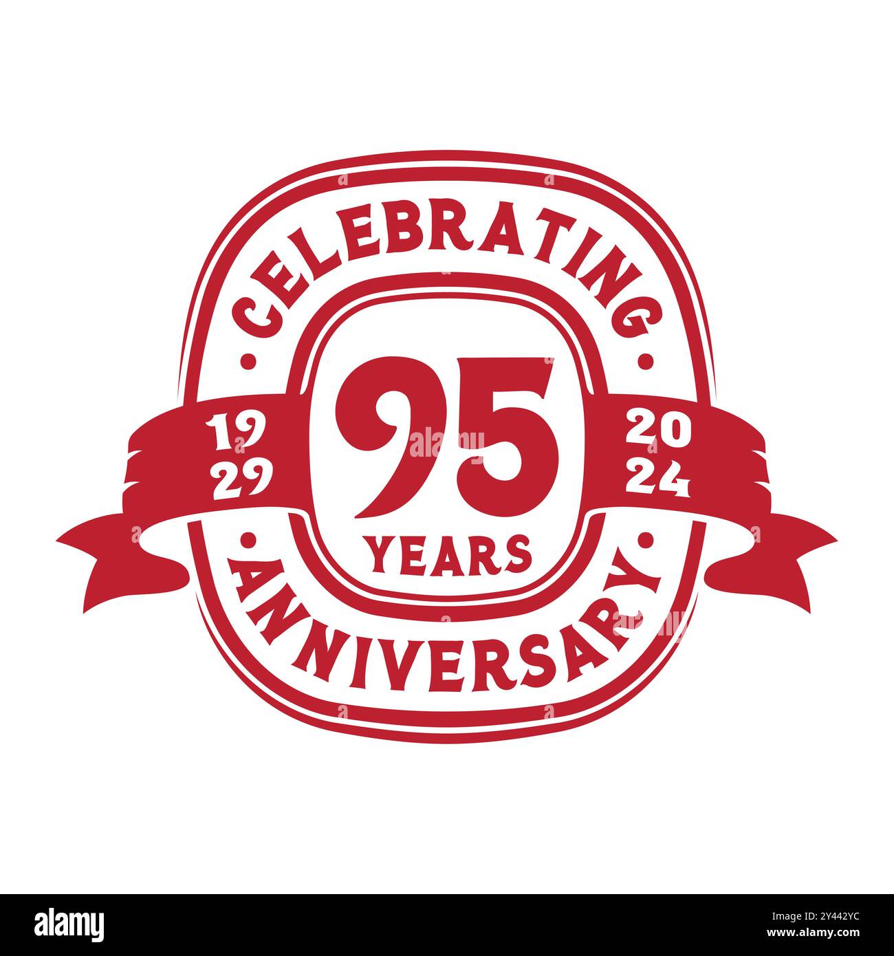 95th Anniversary Celebration Logo Design Template. 95th Anniversary Vector and Illustration ...