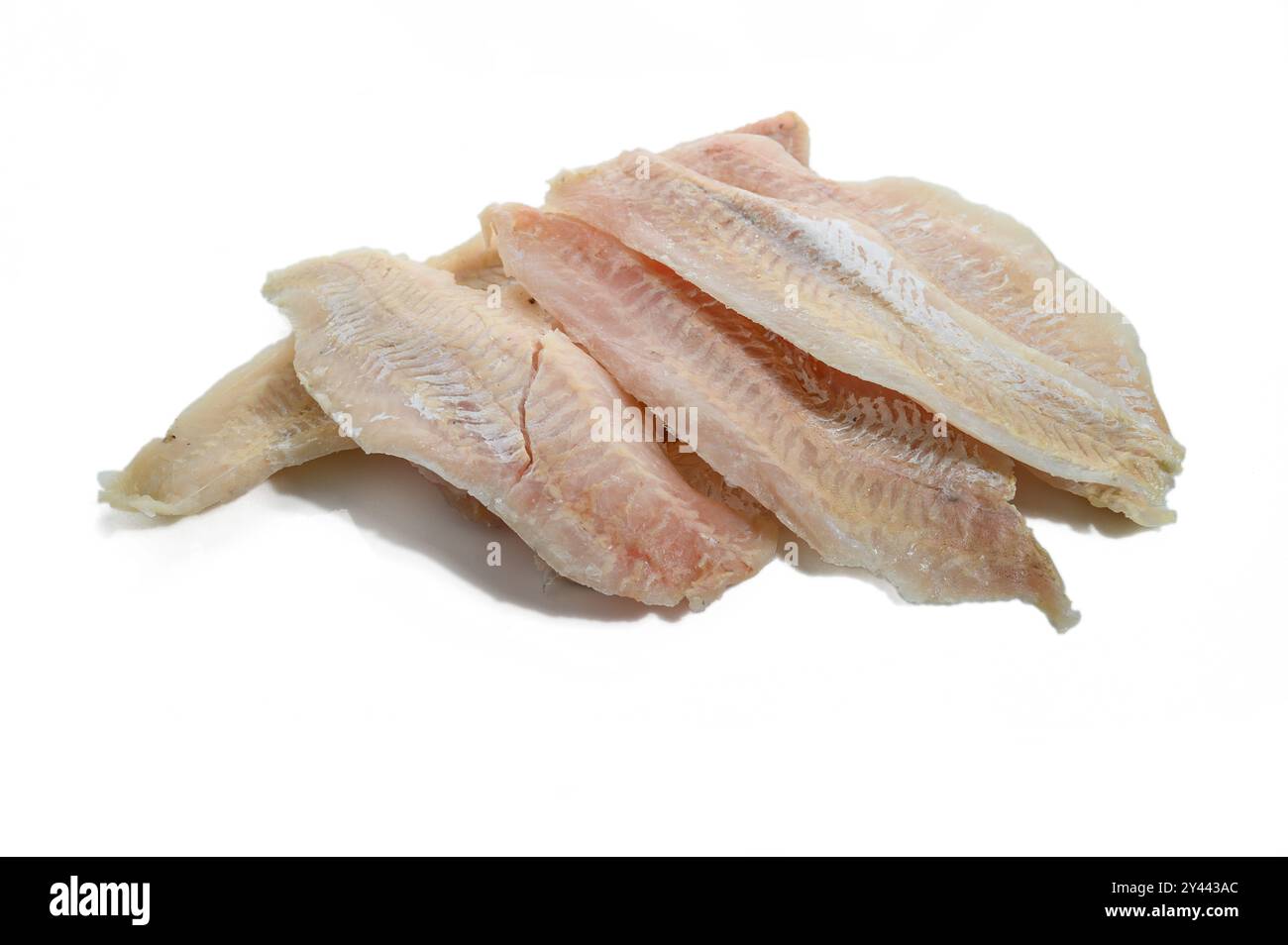 Raw Mild White Fish Isolated on White Stock Photo - Alamy