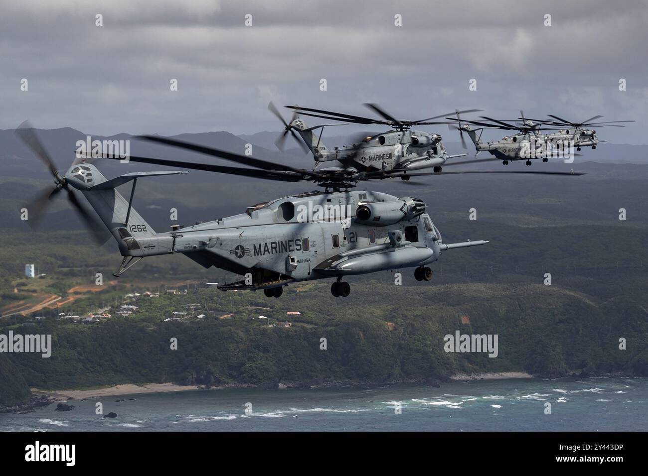 U.S. Marine Corps CH-53E Super Stallion helicopters assigned to Marine ...