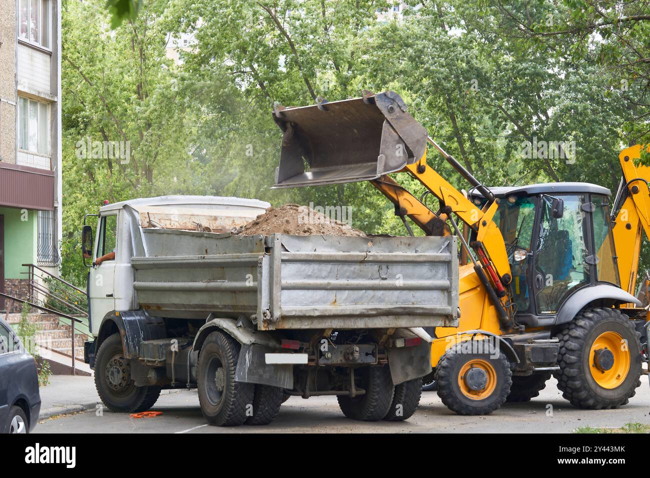 the application of a mechanical load or force to something. Road work ...