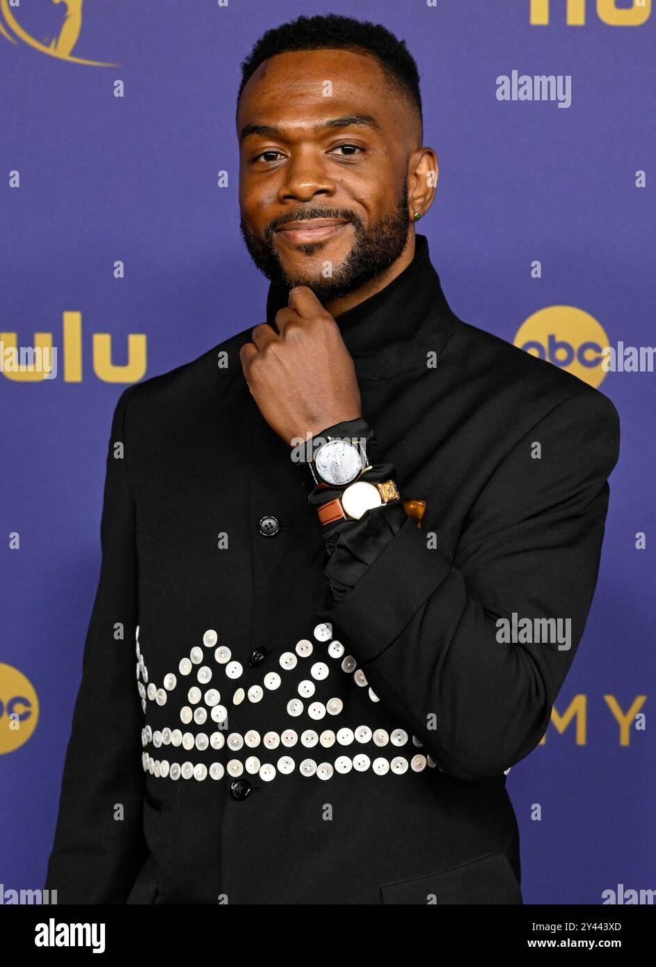 Jordan Temple arrives for the 76th annual Primetime Emmy Awards at the ...
