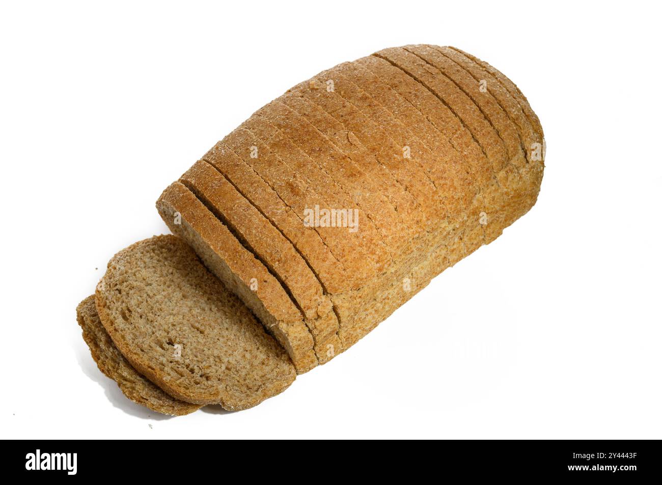 Sliced loaf of bread isolated on white background Stock Photo - Alamy