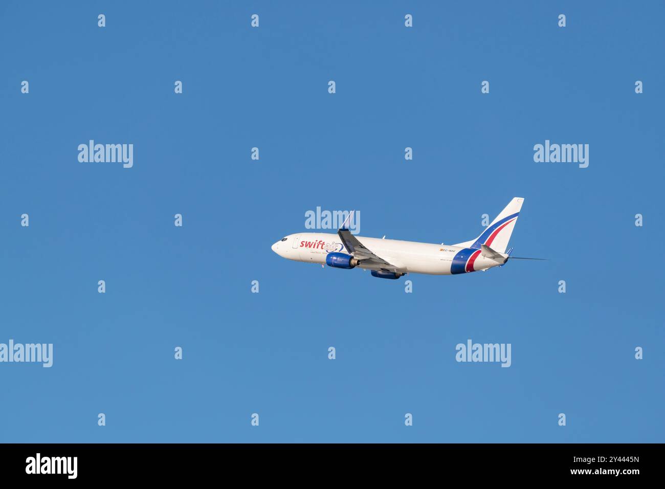 Marignane, France. 5 sept 2024. A SWIFTAIR plane has taken off safely ...