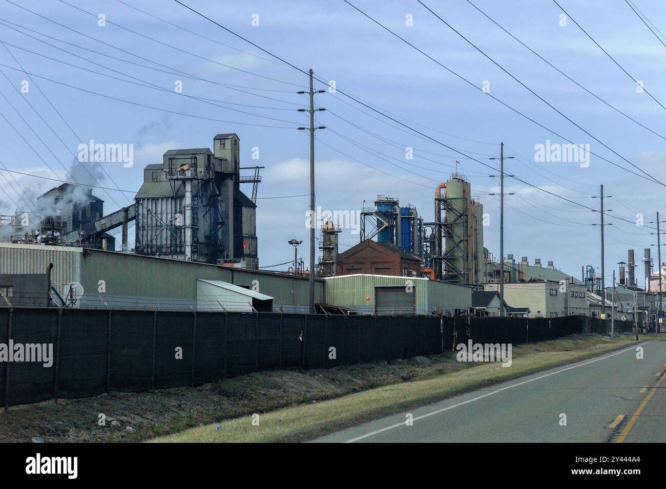 A steel mill industrial landscape Stock Photo - Alamy