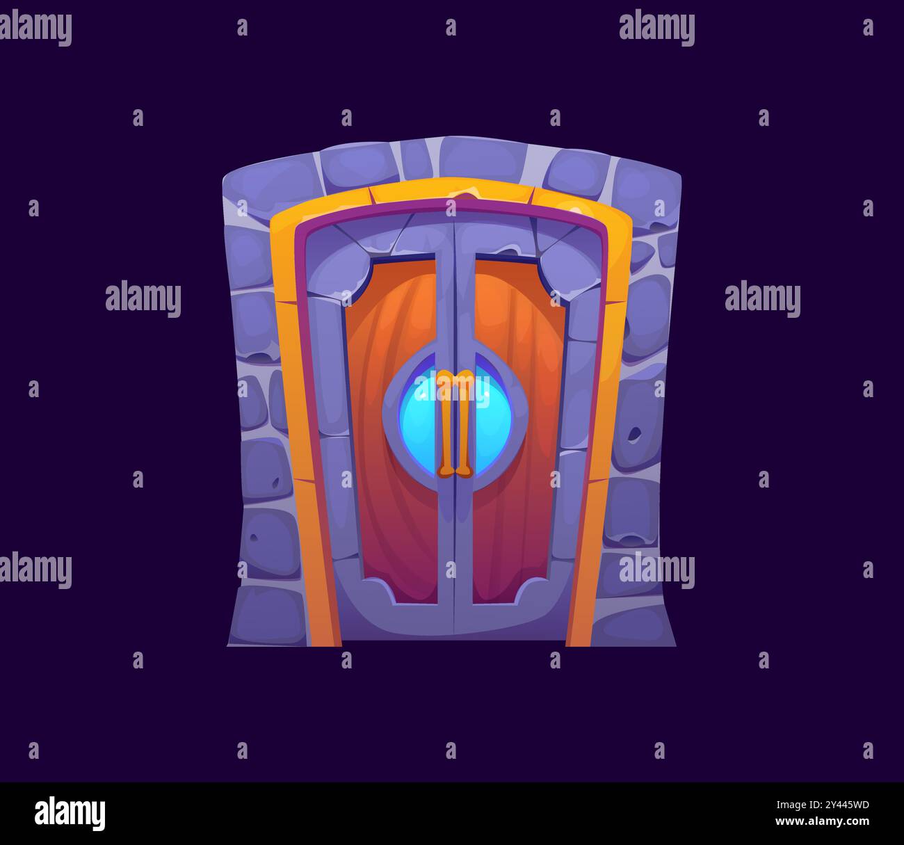 Cartoon magic portal gate door, witchcraft fantasy game asset. Vector ...