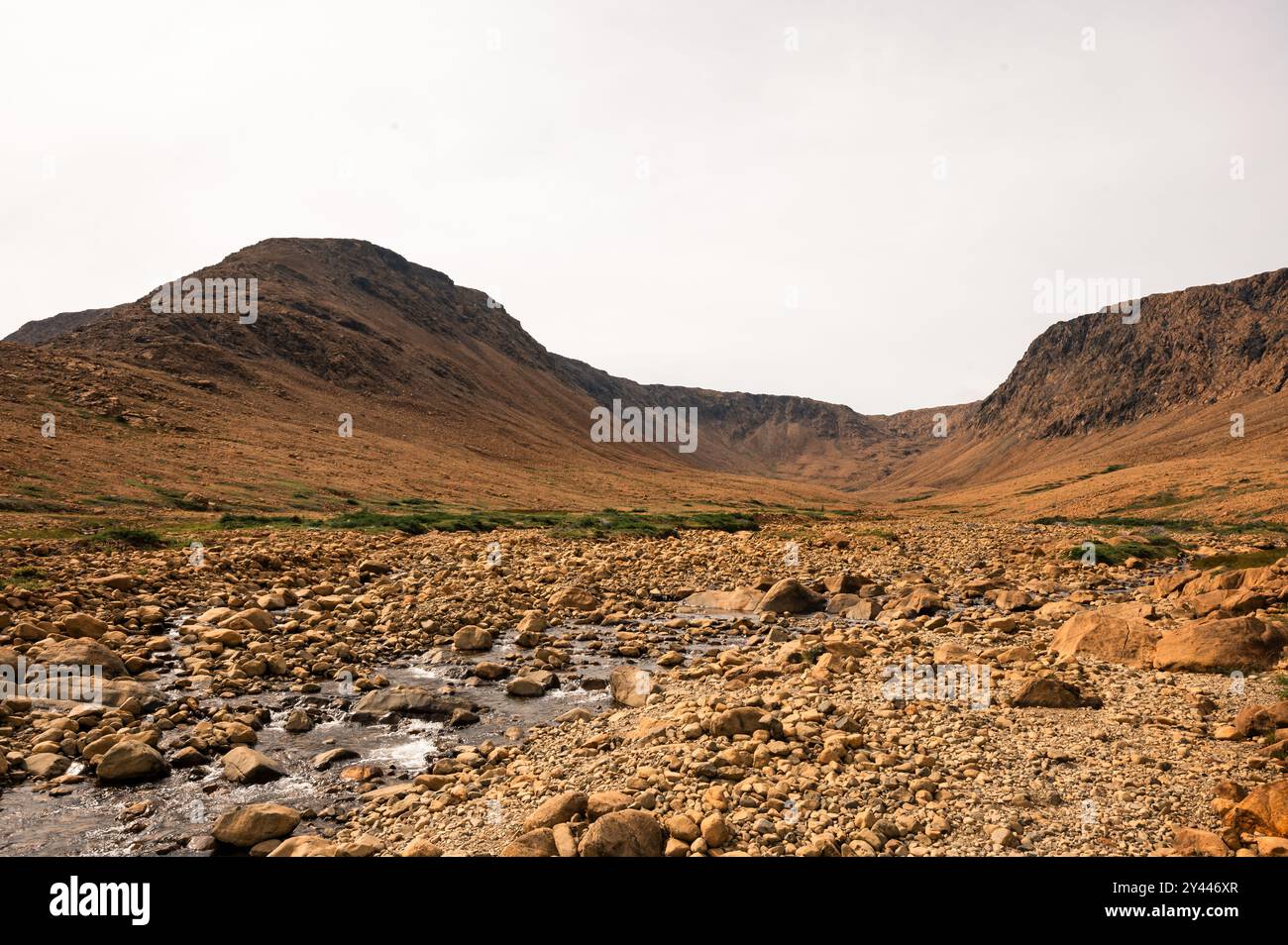 Rocky stream running through Tablelands in Gros Morne, Newfoundland ...