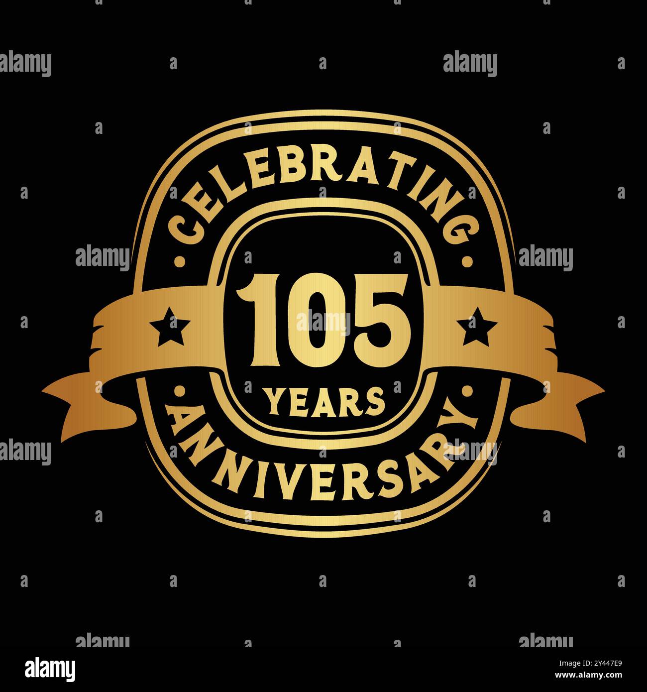 105th Anniversary Celebration Logo Design Template. 105th Anniversary ...