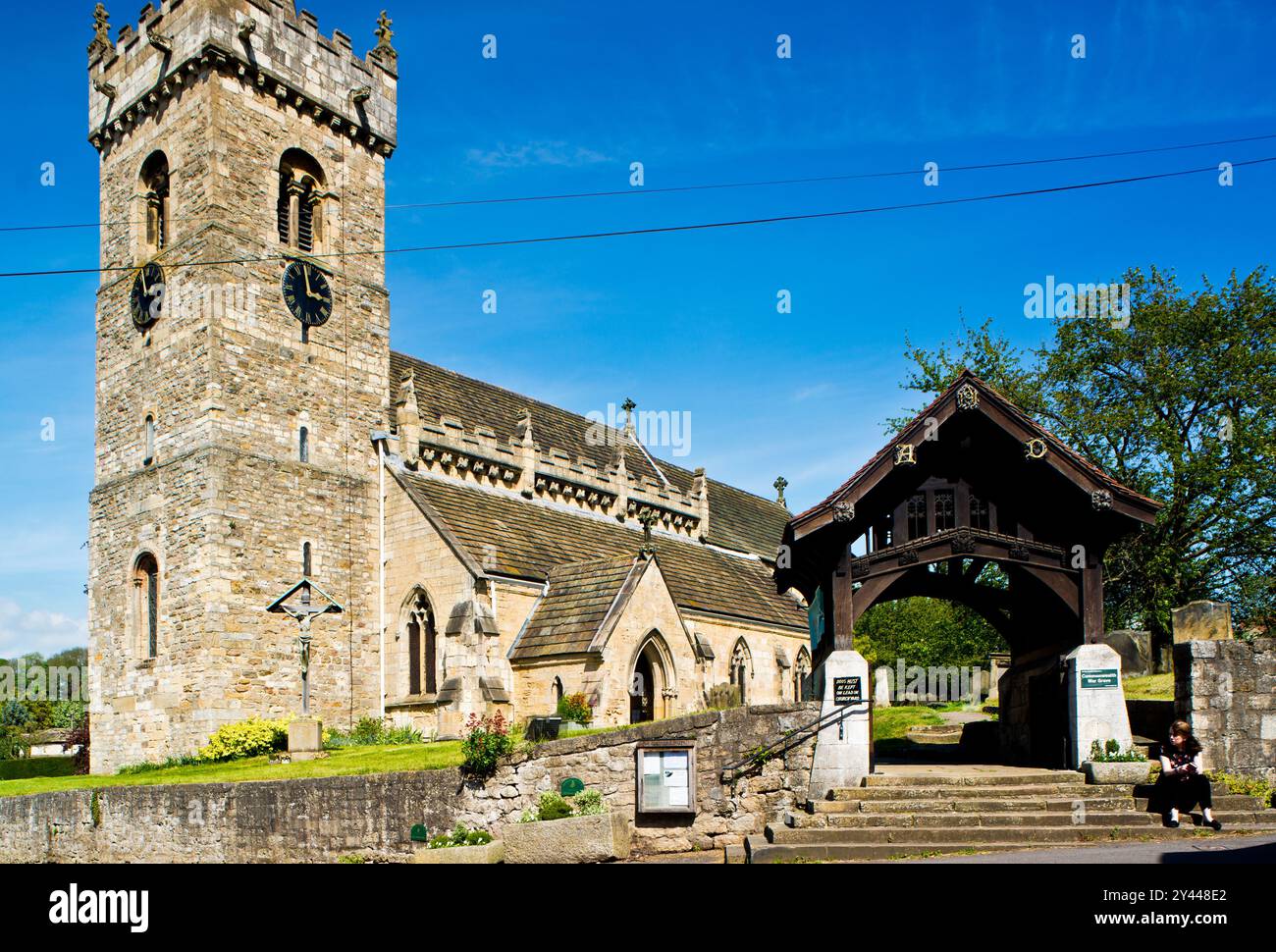 All Saints Church, Bramham Village, West Yorkshire, England Stock Photo ...