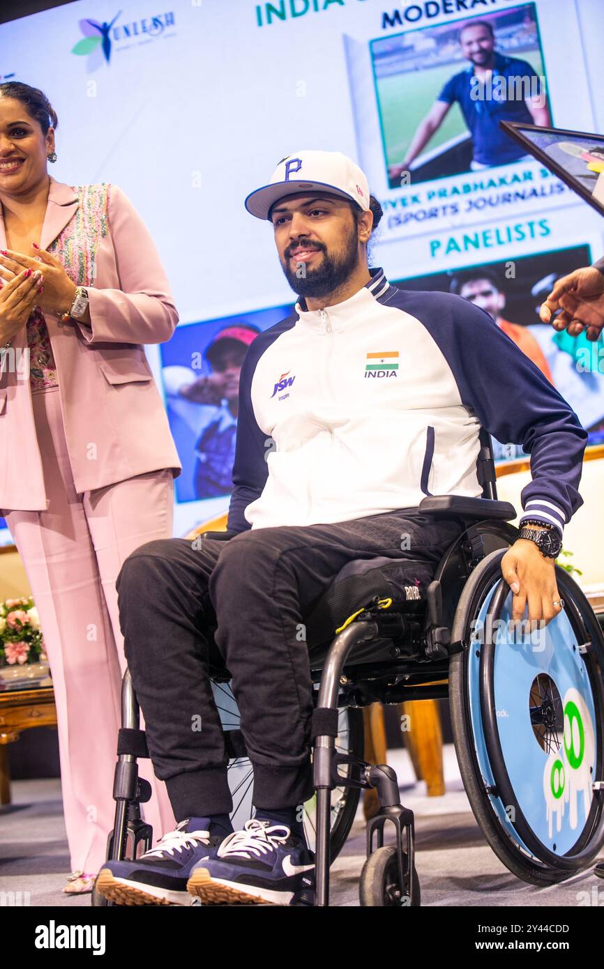 NEW DELHI, INDIA - SEPTEMBER 11: Pranav Soorma (won the silver medal in ...