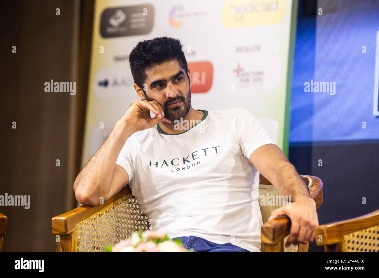 NEW DELHI, INDIA - SEPTEMBER 11: Boxer Vijender Singh during a grand meet-up of 7 Sporting Stars ...