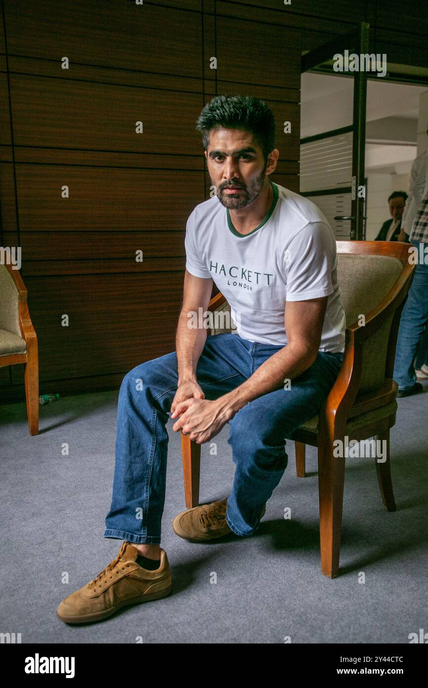 NEW DELHI, INDIA - SEPTEMBER 11: Boxer Vijender Singh during a grand meet-up of 7 Sporting Stars ...