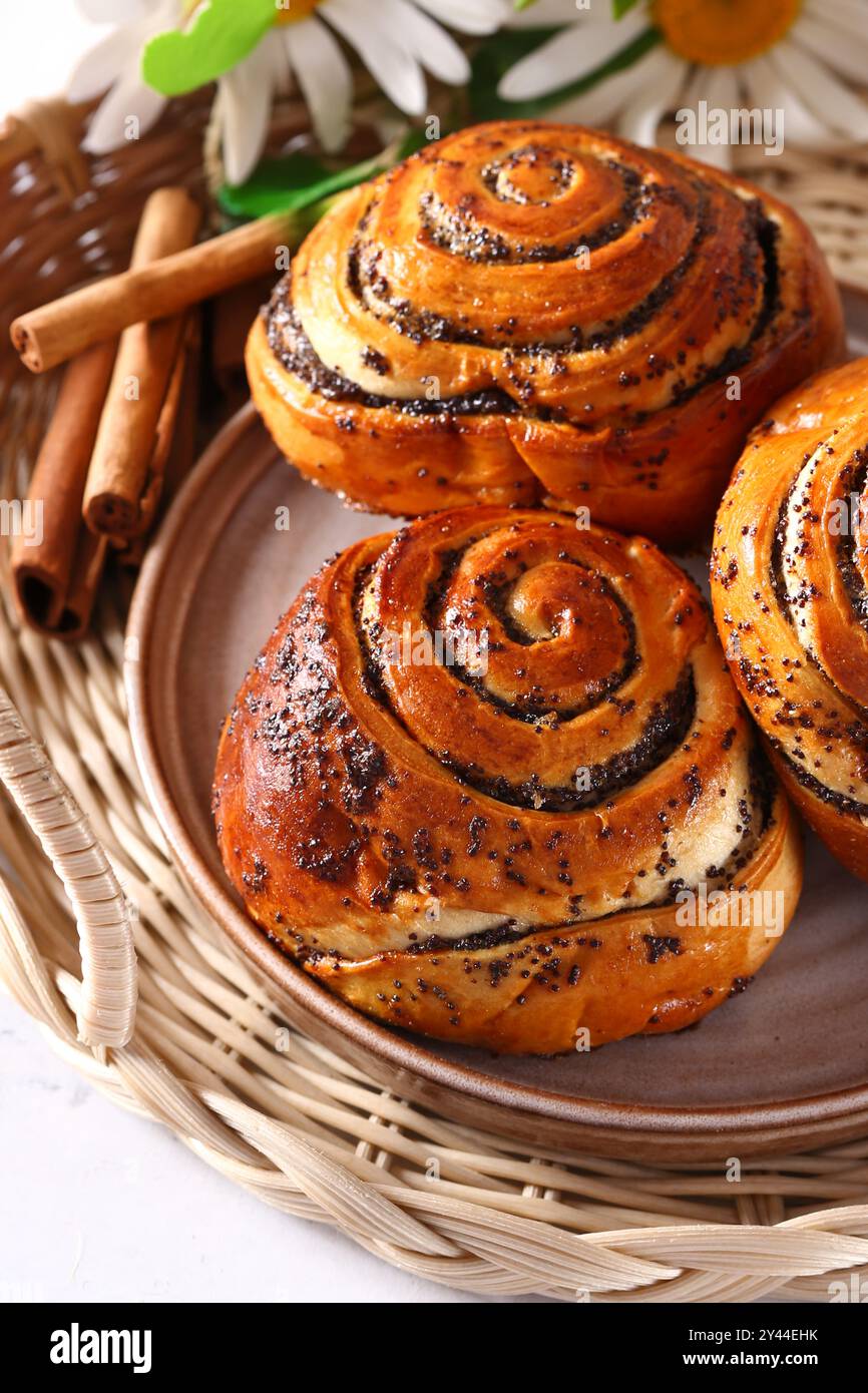 homemade cinnamon rolls for dessert and treat Stock Photo - Alamy
