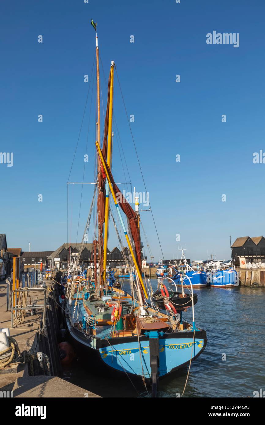 England, Kent, Whitstable, Whitstable Harbour, Historic Wooden Sailing ...