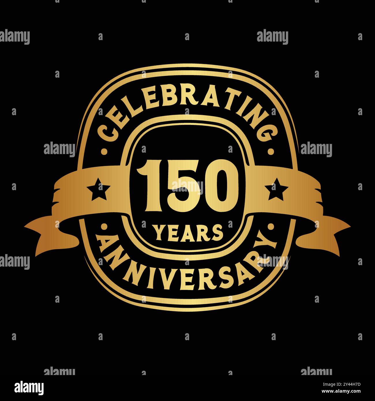 150th Anniversary Celebration Logo Design Template. 150th Anniversary Vector and Illustration ...