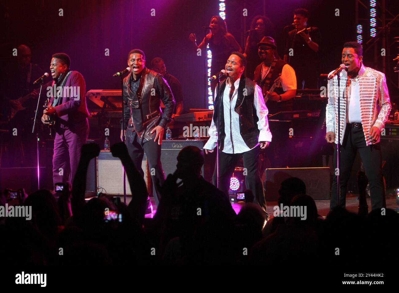 The Jacksons (Tito, Jackie, Marlon, and Jermaine) perform on The ...