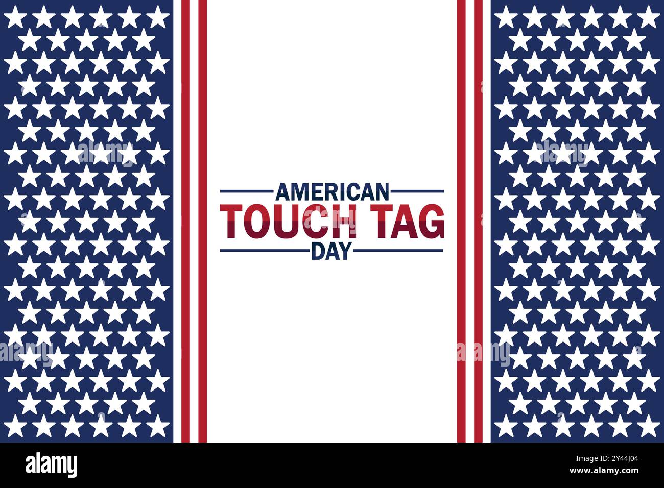 American Touch Tag Day Vector illustration. Holiday concept. Template ...