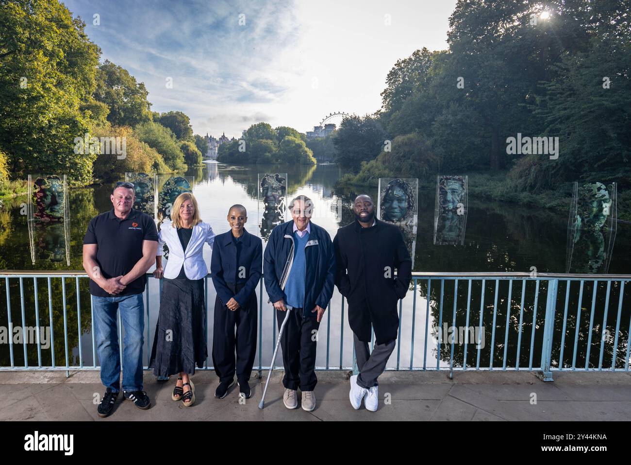 EDITORIAL USE ONLY Adele Roberts (centre) with Marcus Fair, Dame Laura ...