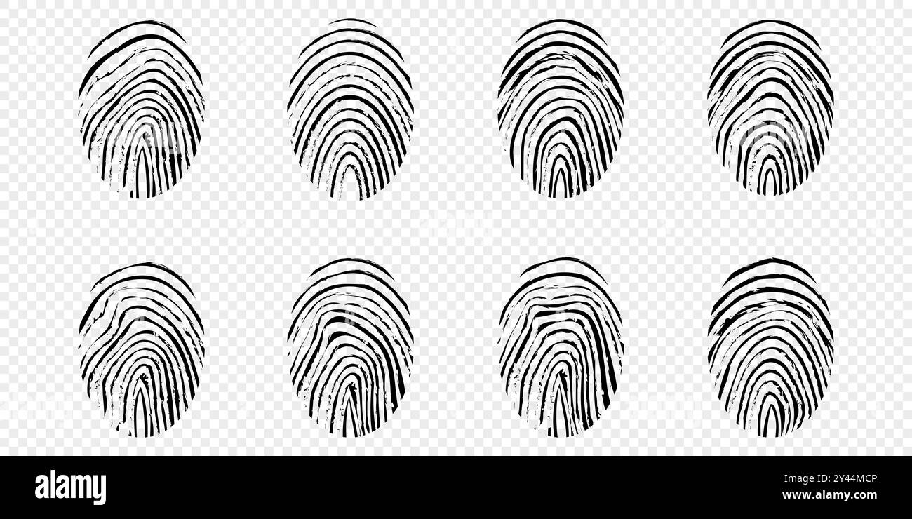 Set fingerprint scanning vector icon Stock Vector Image & Art - Alamy
