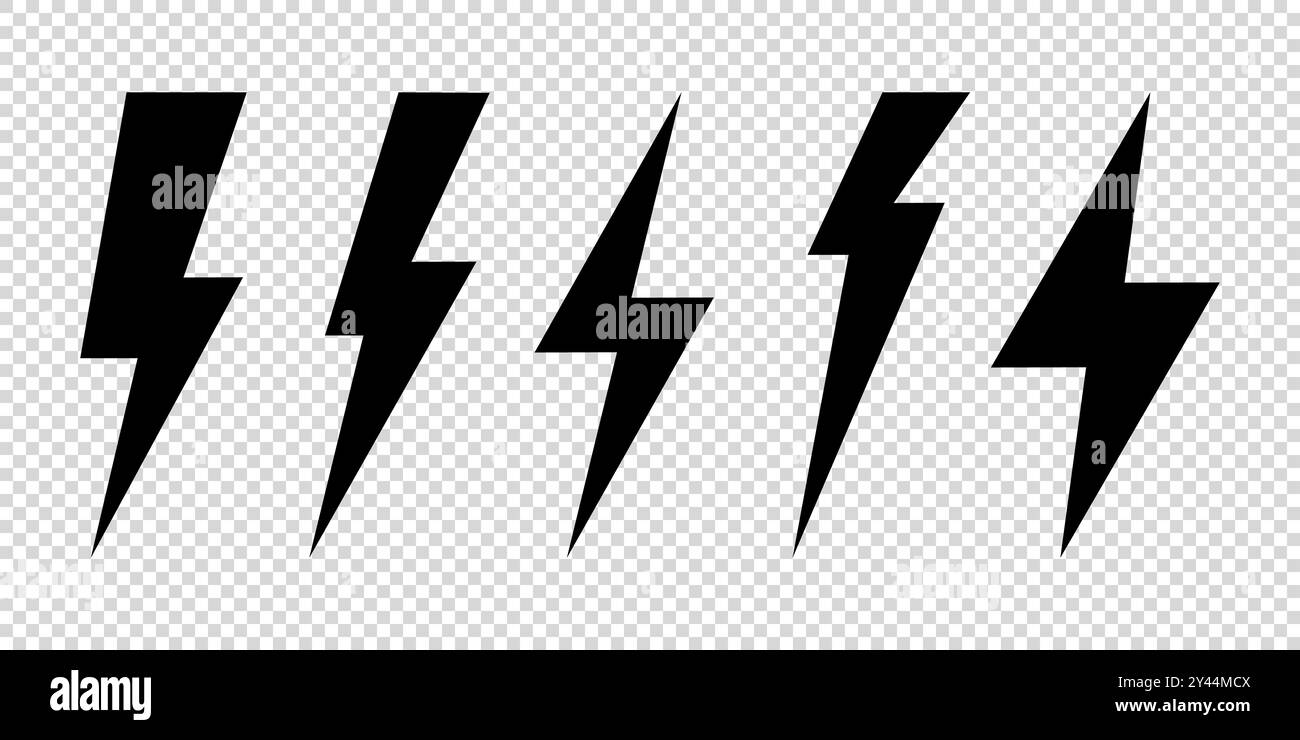 Set lightning icons. Lightning bolt vector Stock Vector Image & Art - Alamy