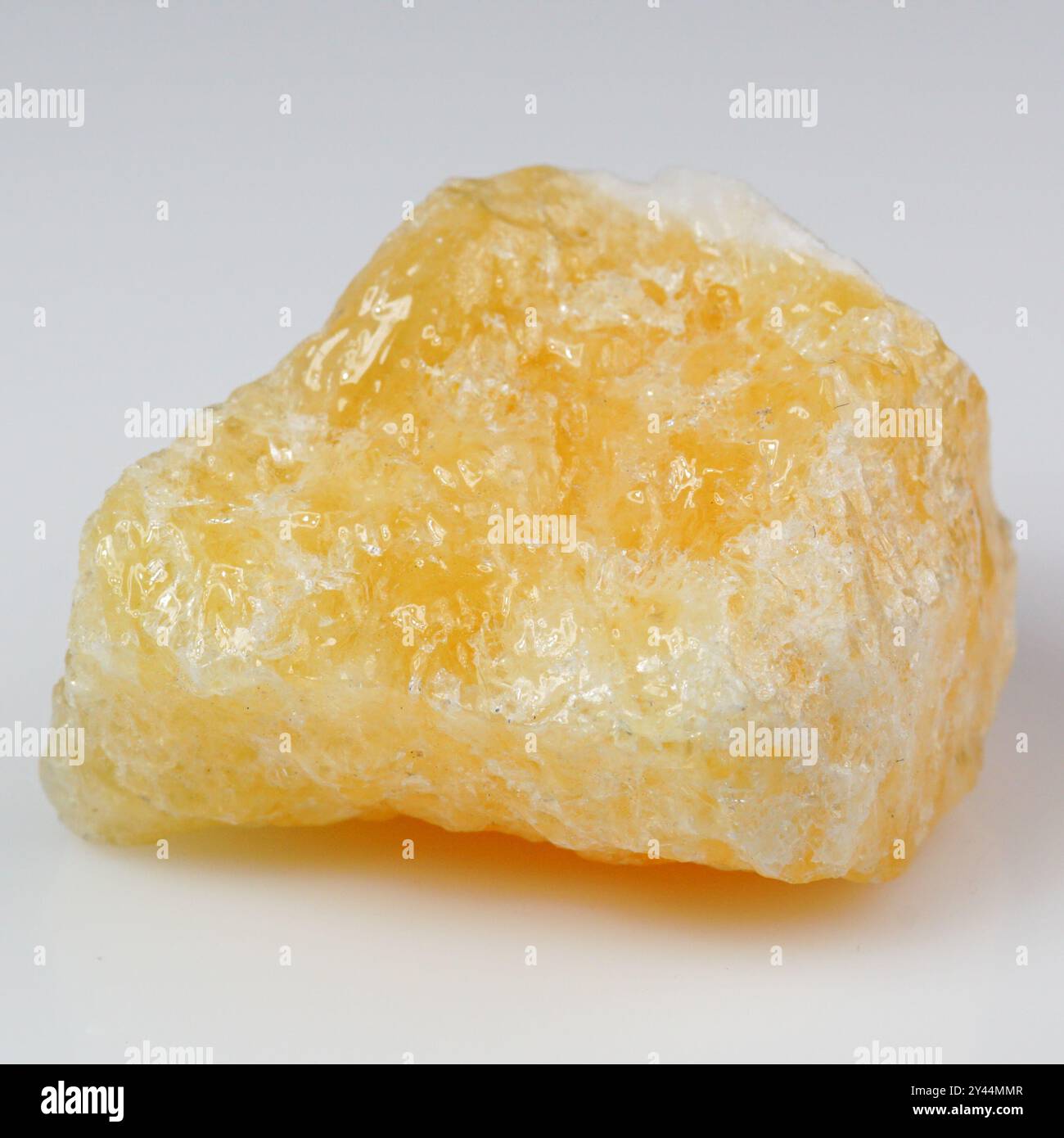 Radiant Yellow Calcite Stone in Pristine Isolation Capturing Natural ...