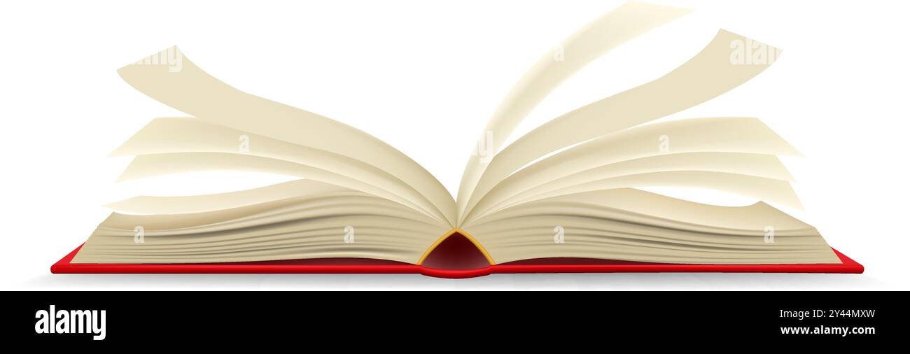 Realistic open book side view Stock Vector Image & Art - Alamy
