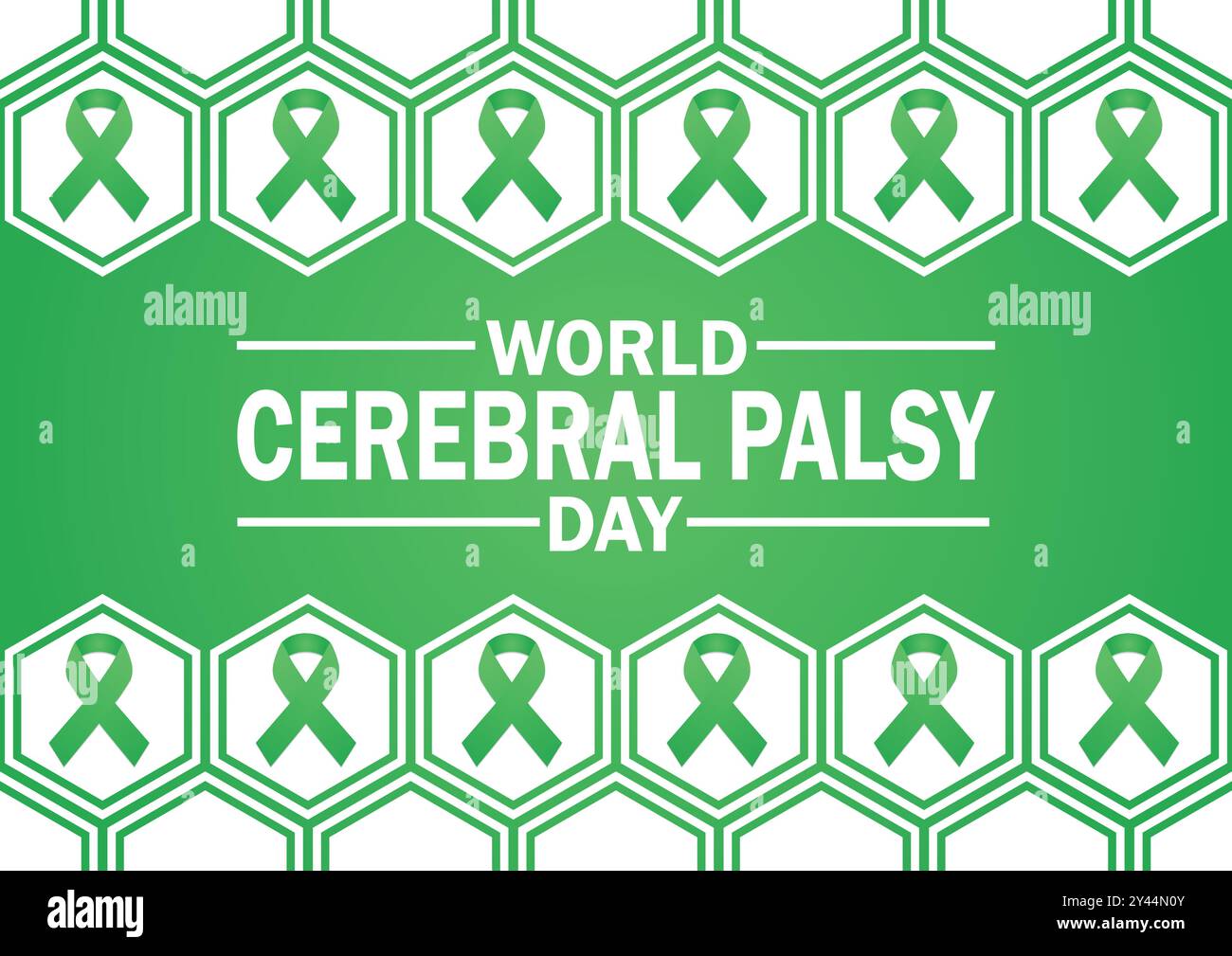 World Cerebral Palsy Day wallpaper with shapes and typography, banner ...