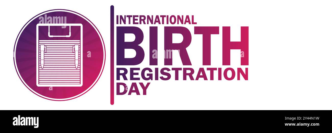 International Birth Registration Day. Suitable for greeting card ...