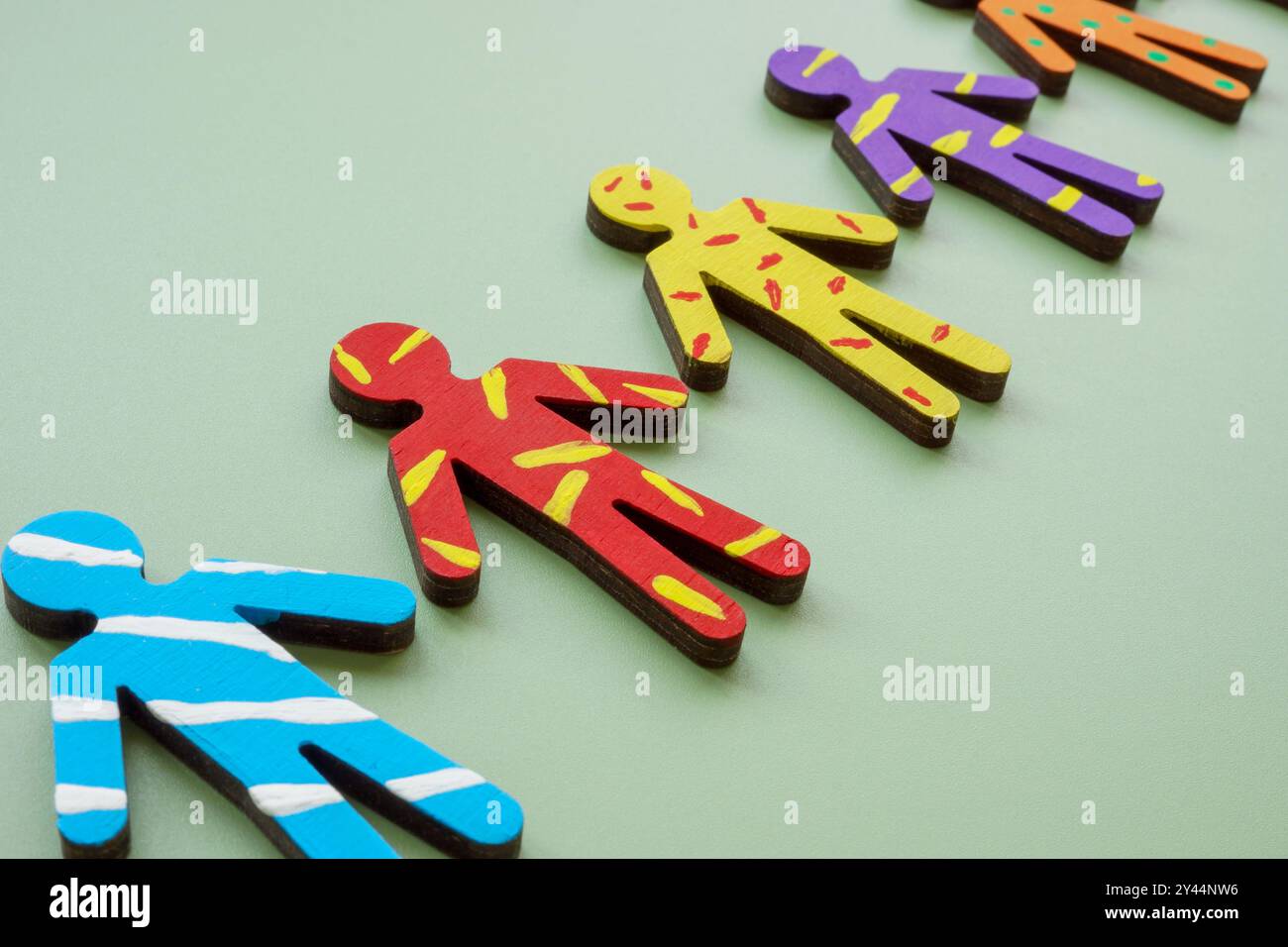 Colorful people in line hi-res stock photography and images - Alamy