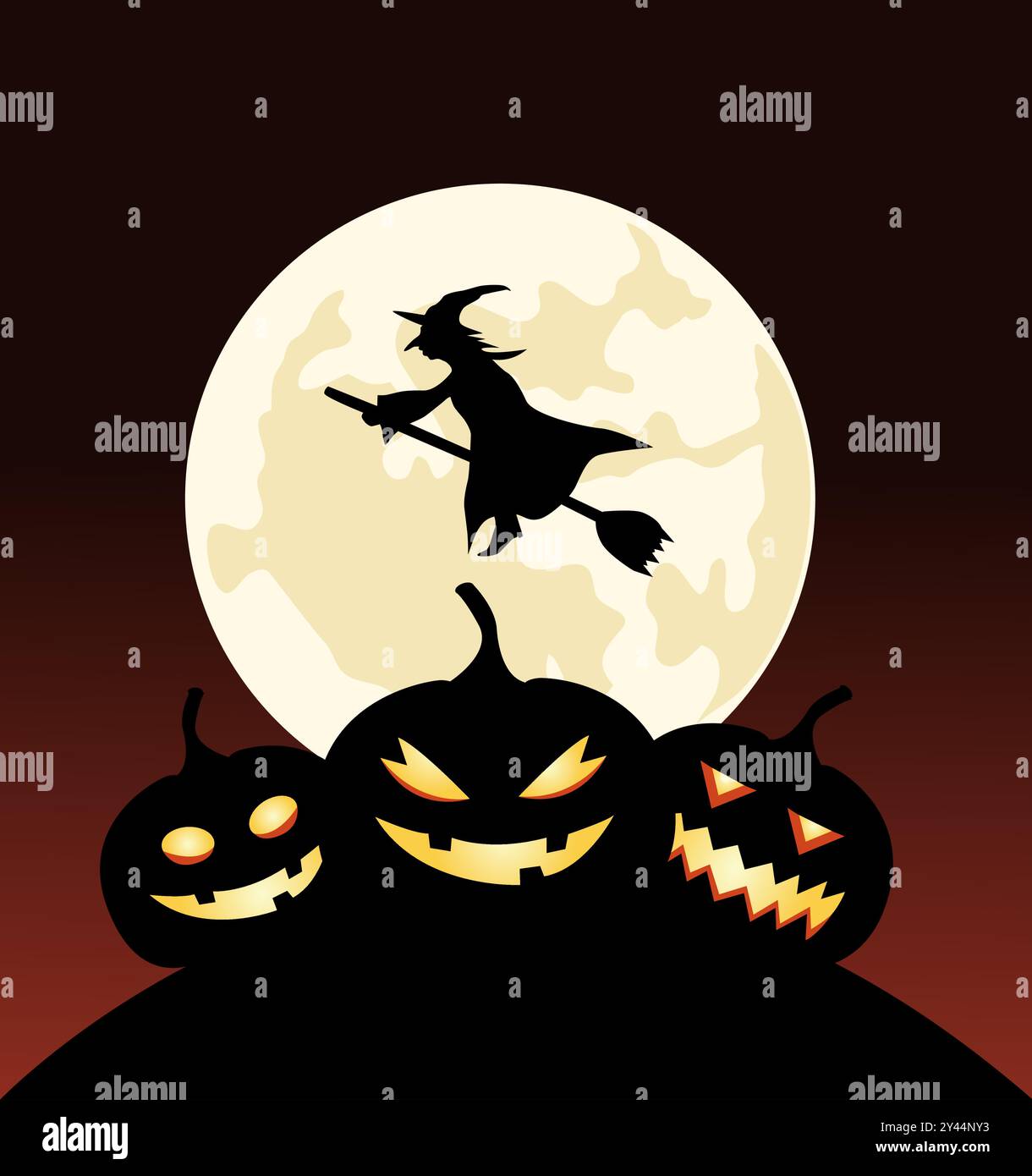 Jack lantern pumpkins glow Stock Vector Images - Alamy