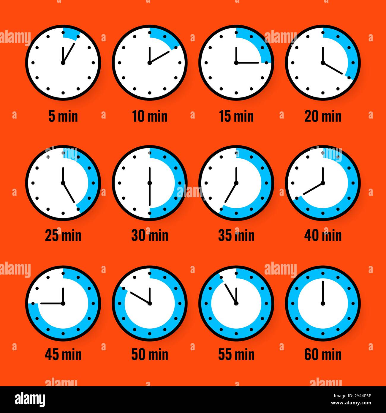 Stopwatch icons. Colorful simple chronometer, time counter with dial ...