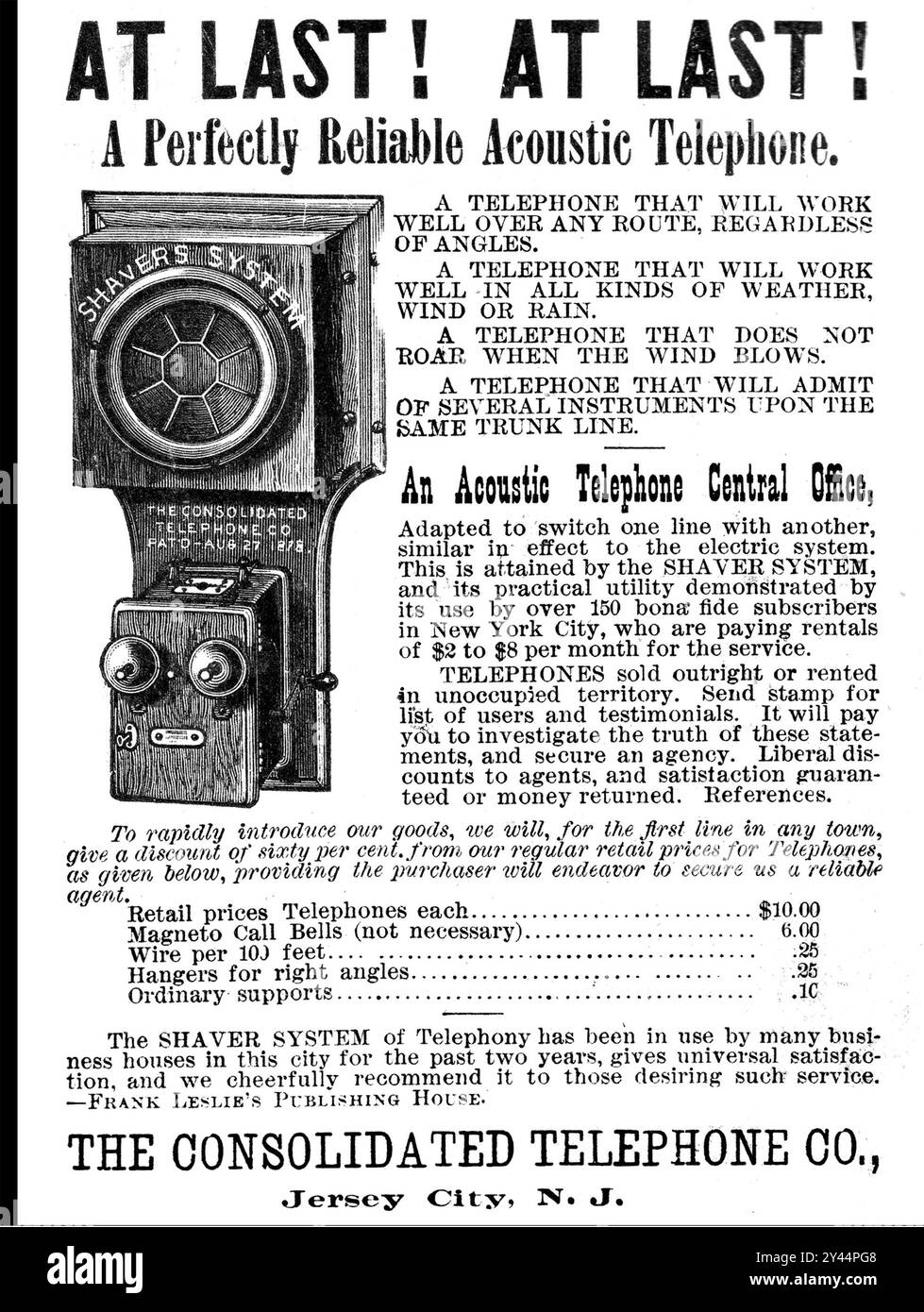 Telephone advert victorian hi-res stock photography and images - Alamy
