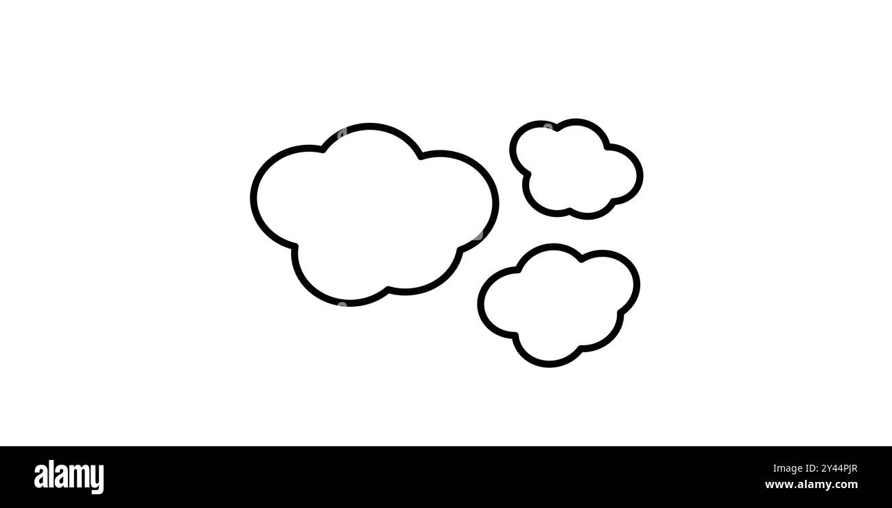 Creative Cloud set of three icon in vector Stock Vector Image & Art - Alamy