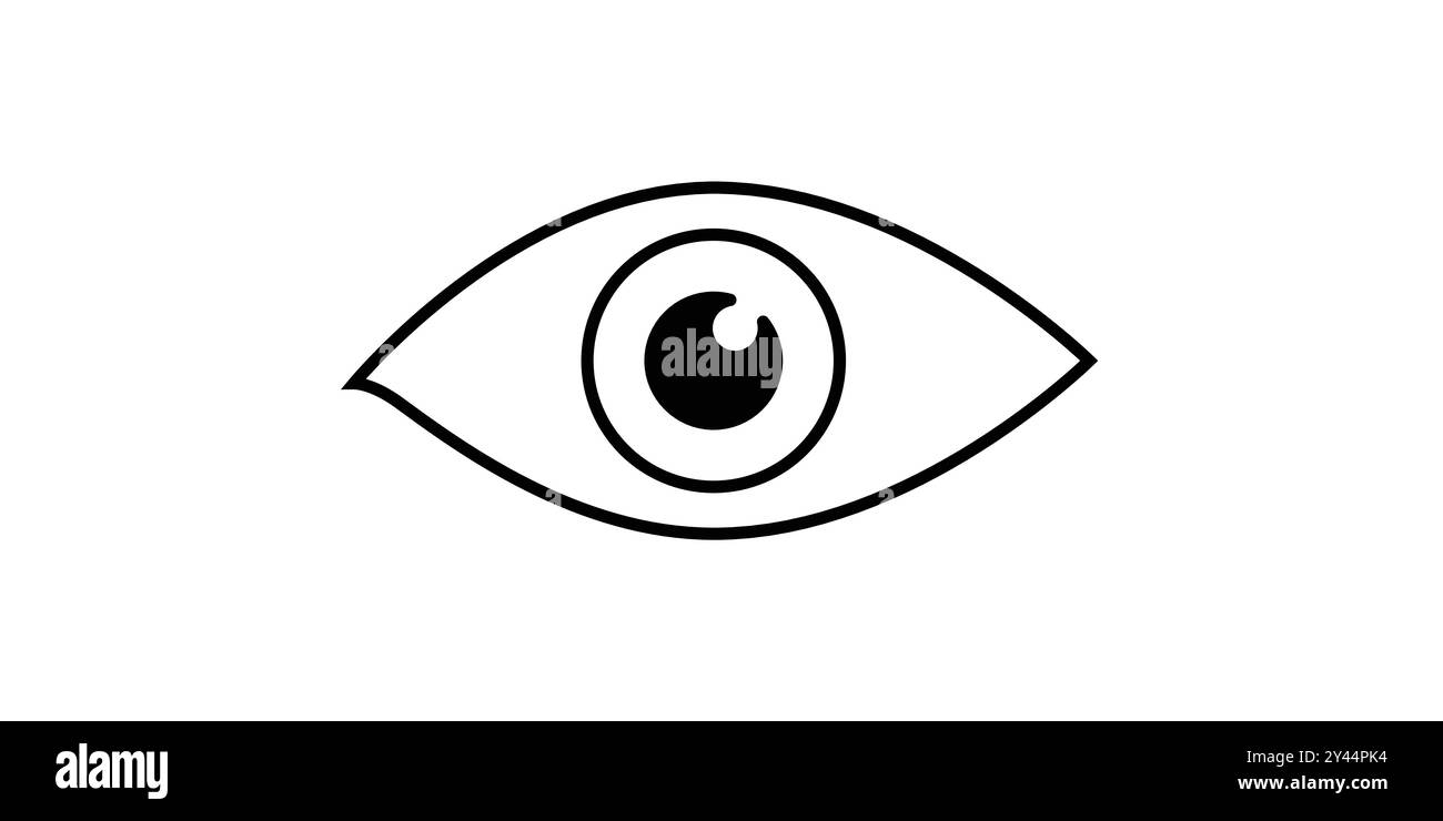 Simple eye icon vector. Eyesight pictogram in flat style Stock Vector ...