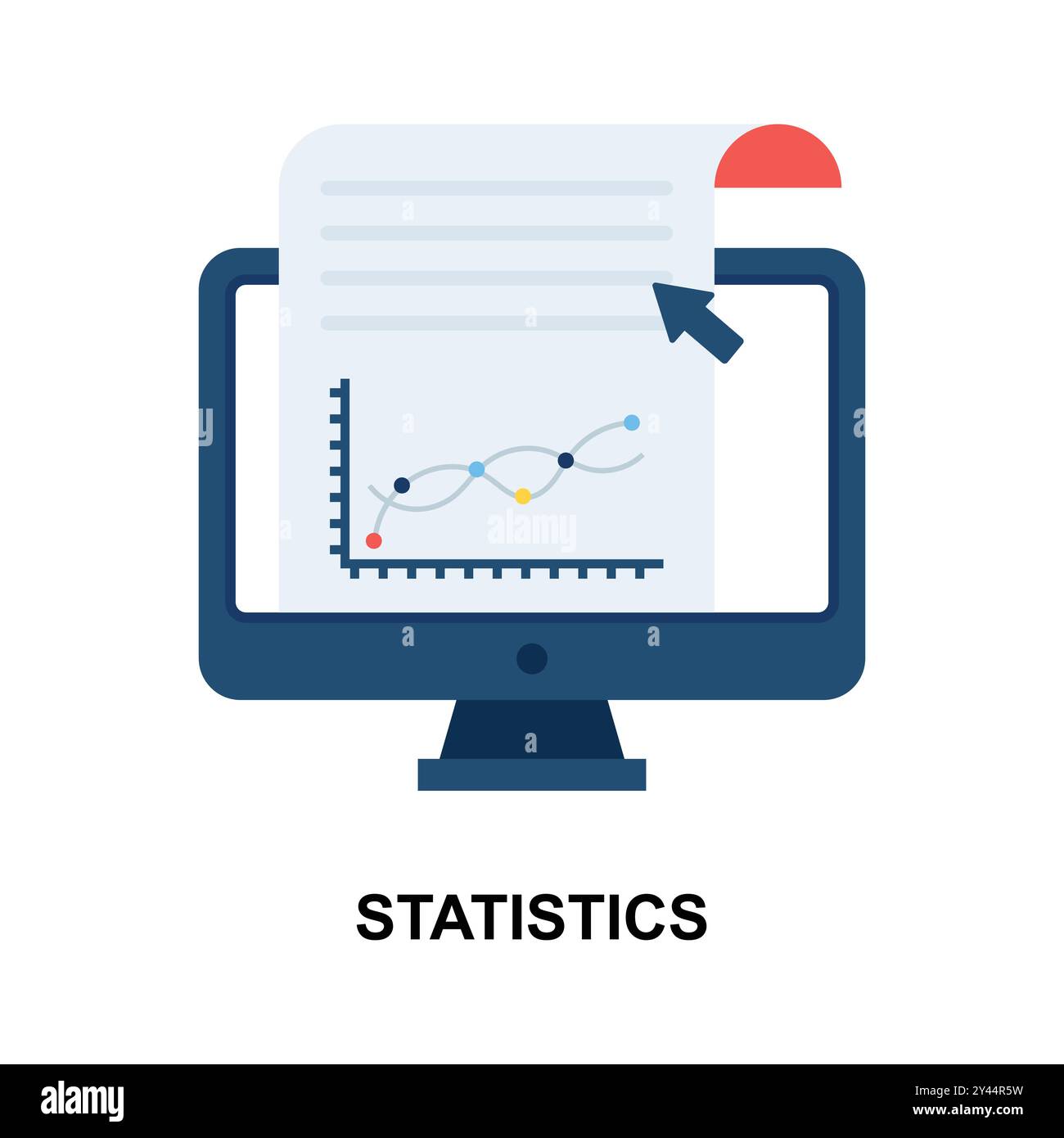 Have a look at this unique icon of data analytics in modern flat style ...
