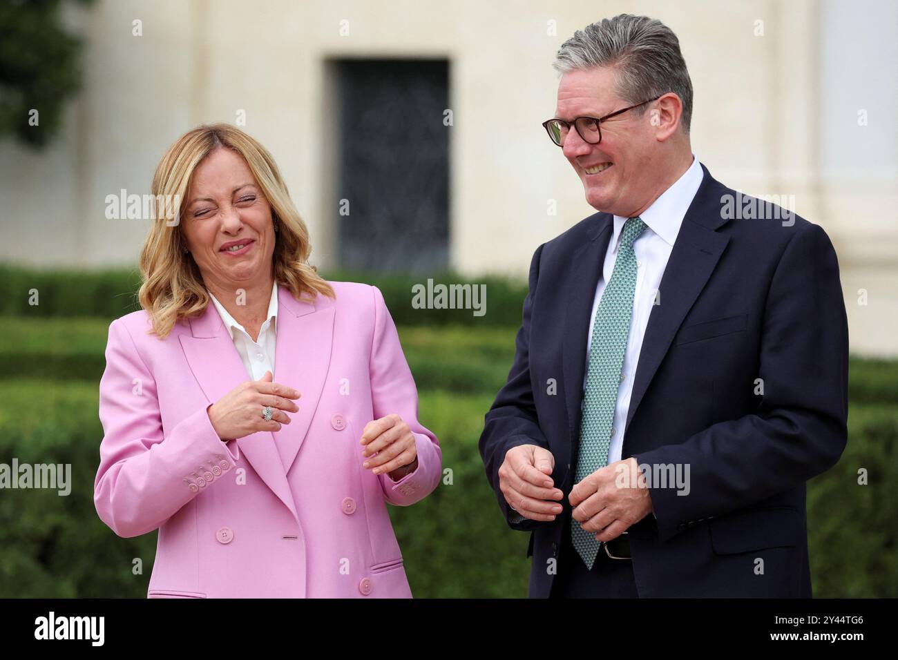 Prime Minister Sir Keir Starmer with Italian Prime Minister Giorgia ...