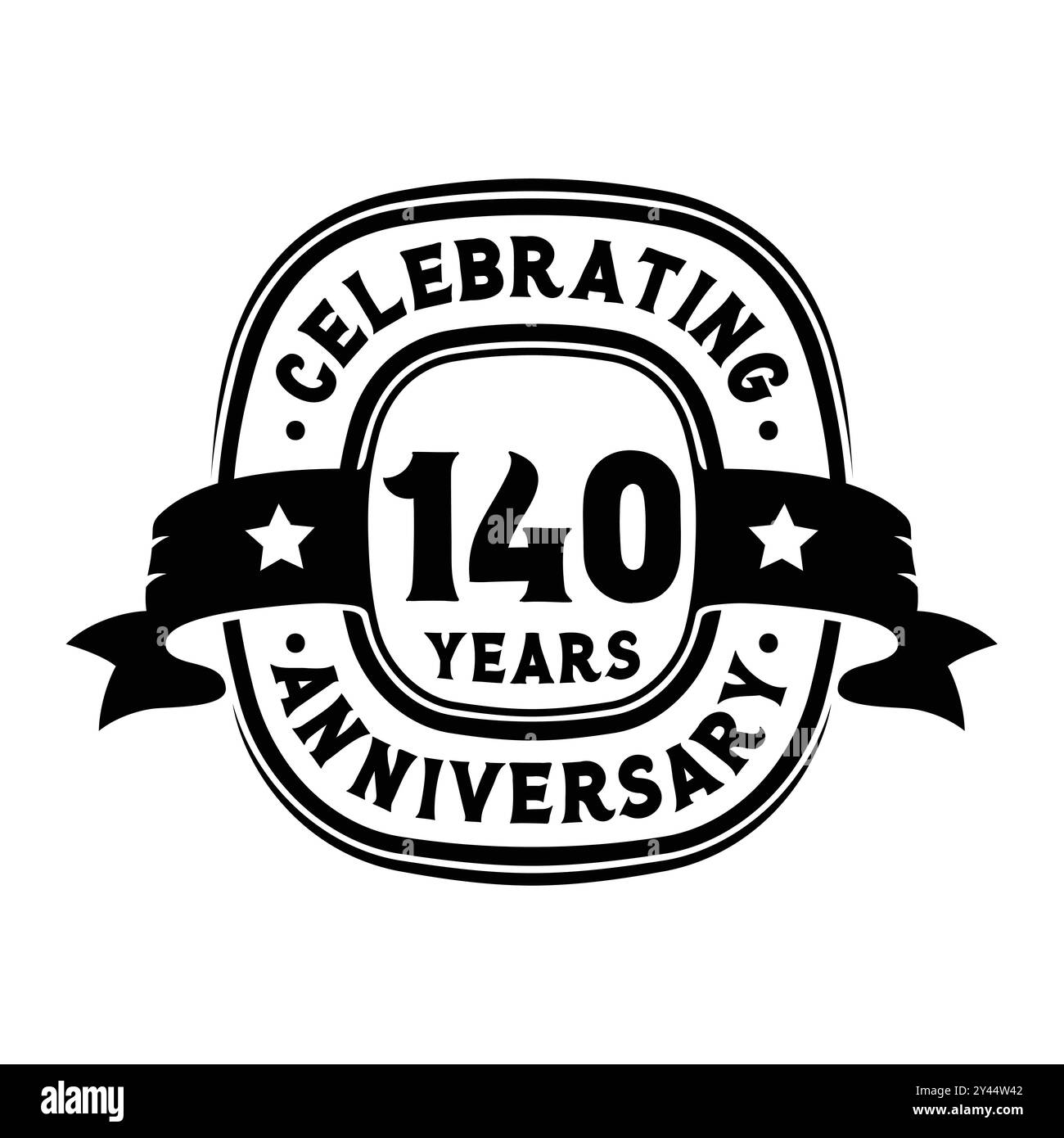 140th Anniversary Celebration Logo Design Template. 140th Anniversary ...