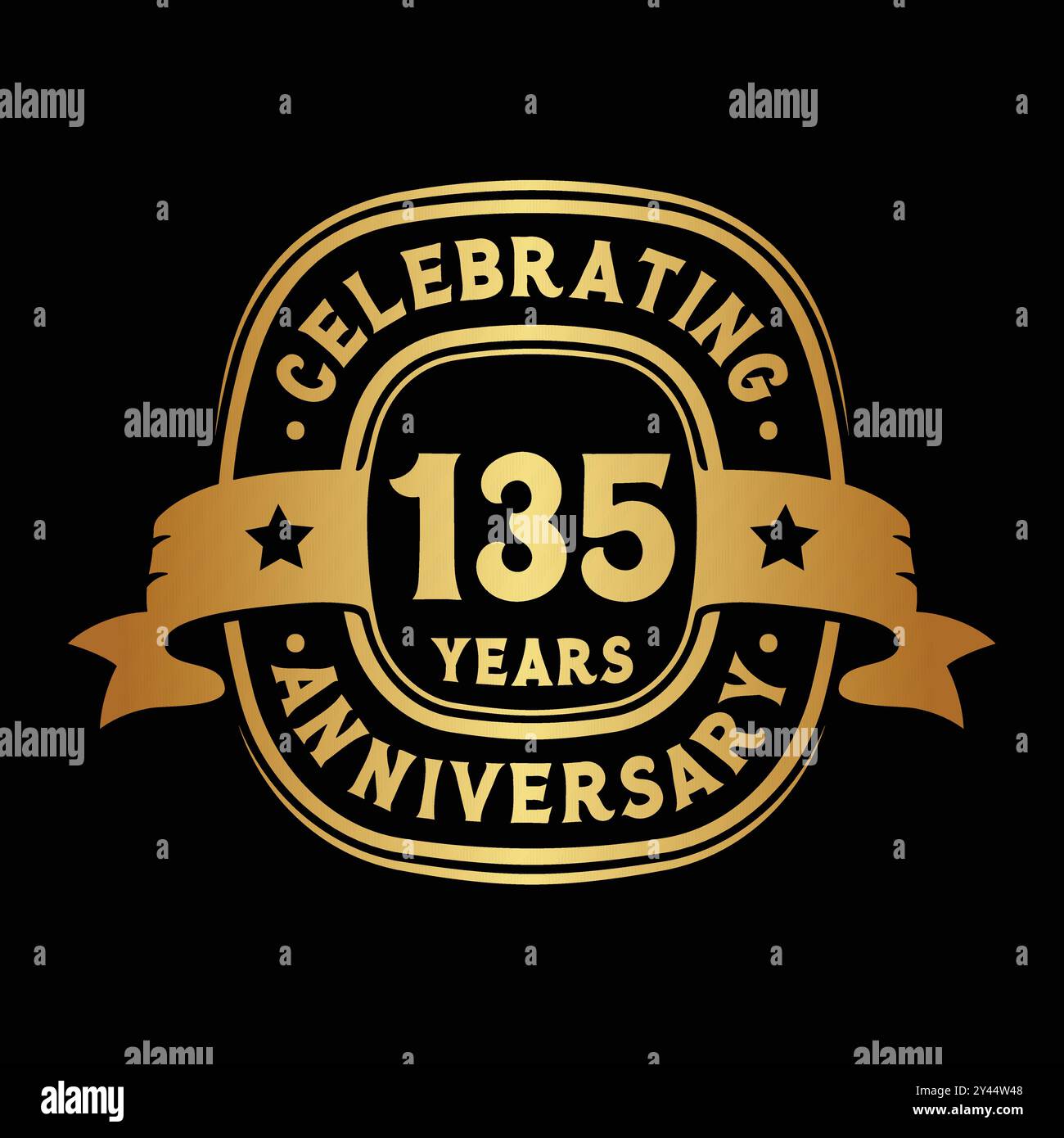 135th Anniversary Celebration Logo Design Template. 135th Anniversary ...