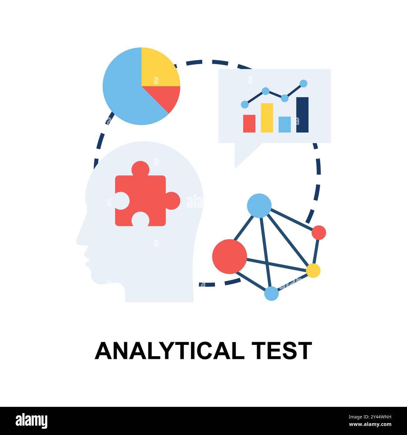 Analytical test flat concept vector design isolated on white background ...