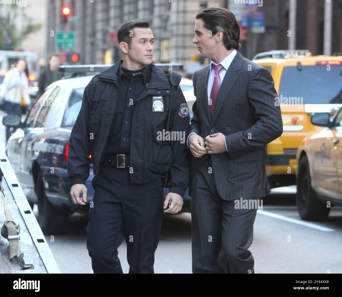 Joseph Gordon-Levitt and Christian Bale are seen on the set of 'The ...