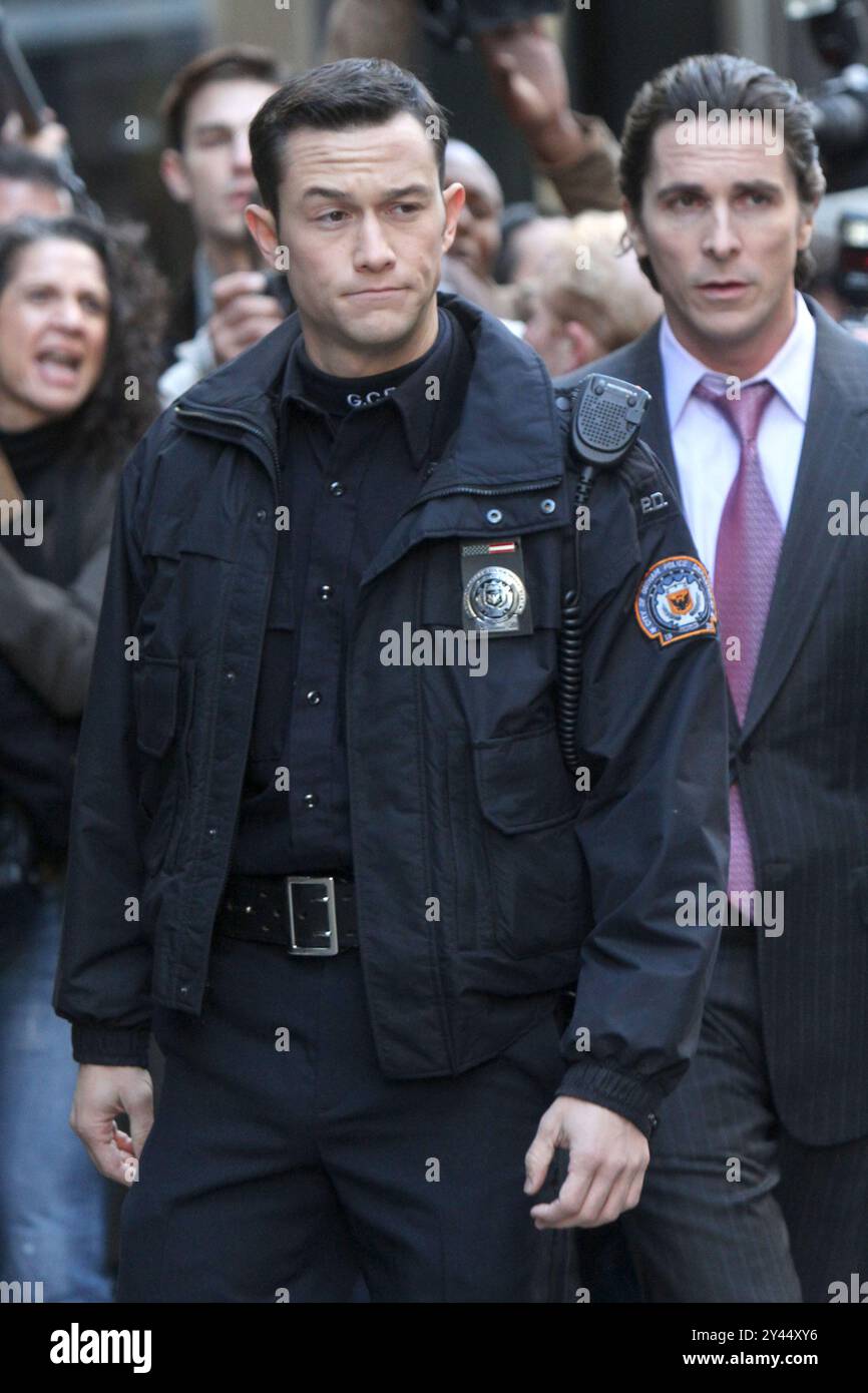 Joseph Gordon-Levitt and Christian Bale are seen on the set of 'The ...