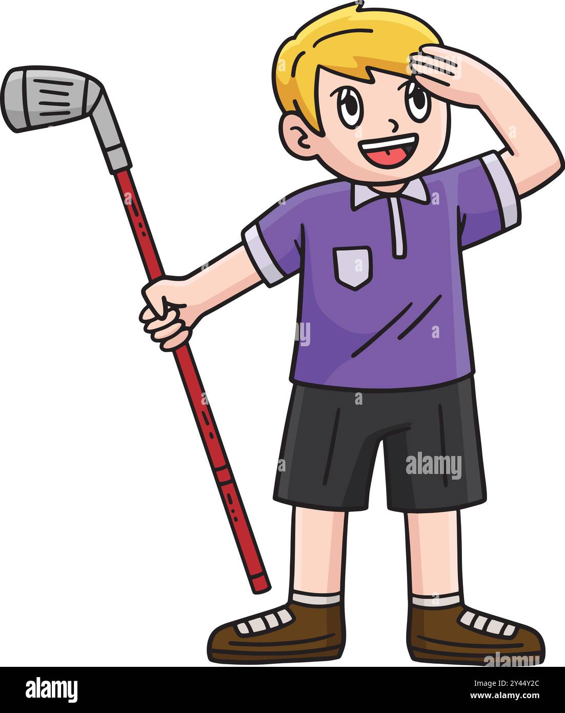 Golf Golfer Searching for a Ball Cartoon Clipart Stock Vector Image ...