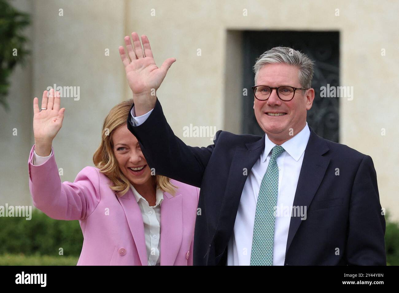 Prime Minister Sir Keir Starmer with Italian Prime Minister Giorgia ...