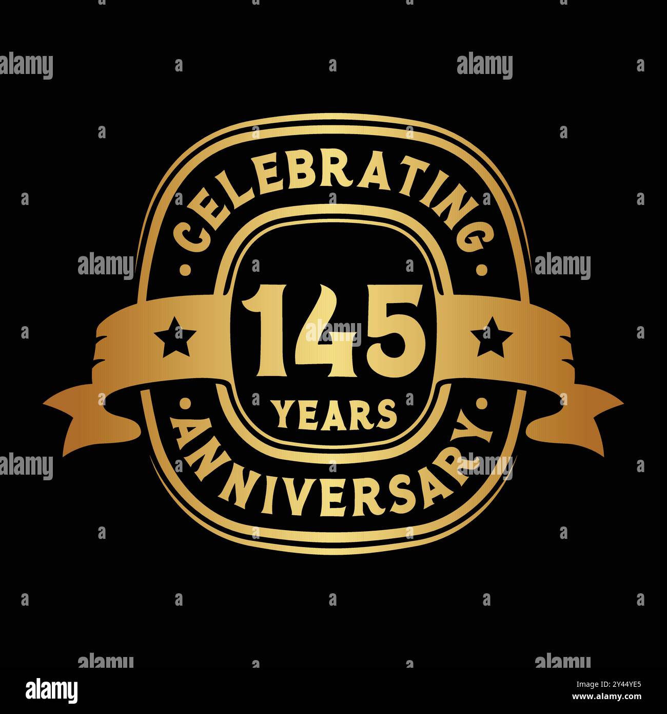 145th Anniversary Celebration Logo Design Template. 145th Anniversary ...