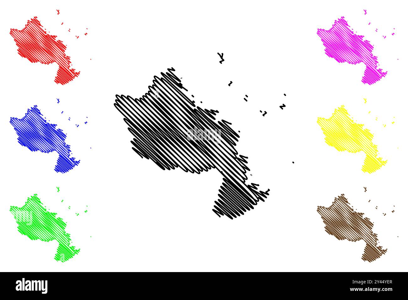 Mackay Region (Commonwealth of Australia, Queensland state) map vector ...