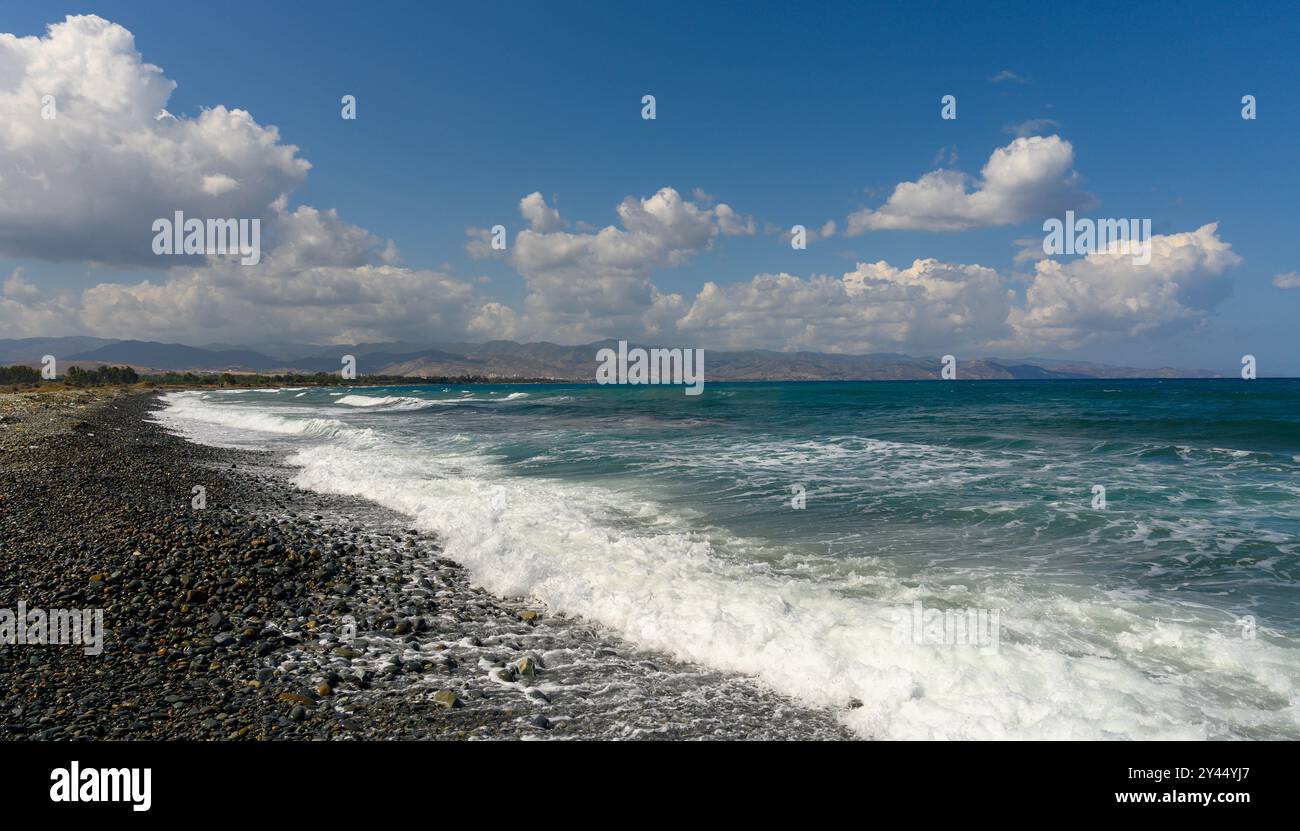 view of mediterranean sea and mountains in cyprus in summer 2024 Stock ...